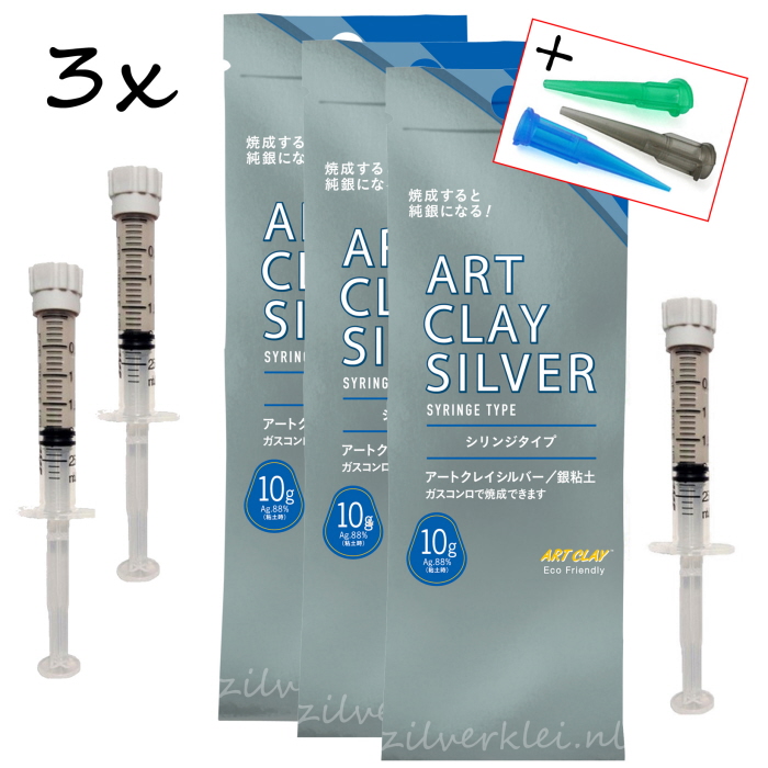Syringe silver clay Clay 10 g without nozzle