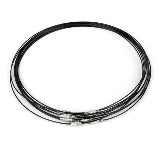Stainless steel Wire Collar black, 0.9m 45cm 5 pieces
