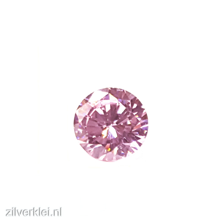 Roze 2mm Rond CZ