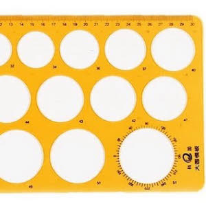 Cirkel template 19 cirkels 26mm-51mm