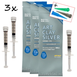 Syringe silver clay Clay 10 g without nozzle